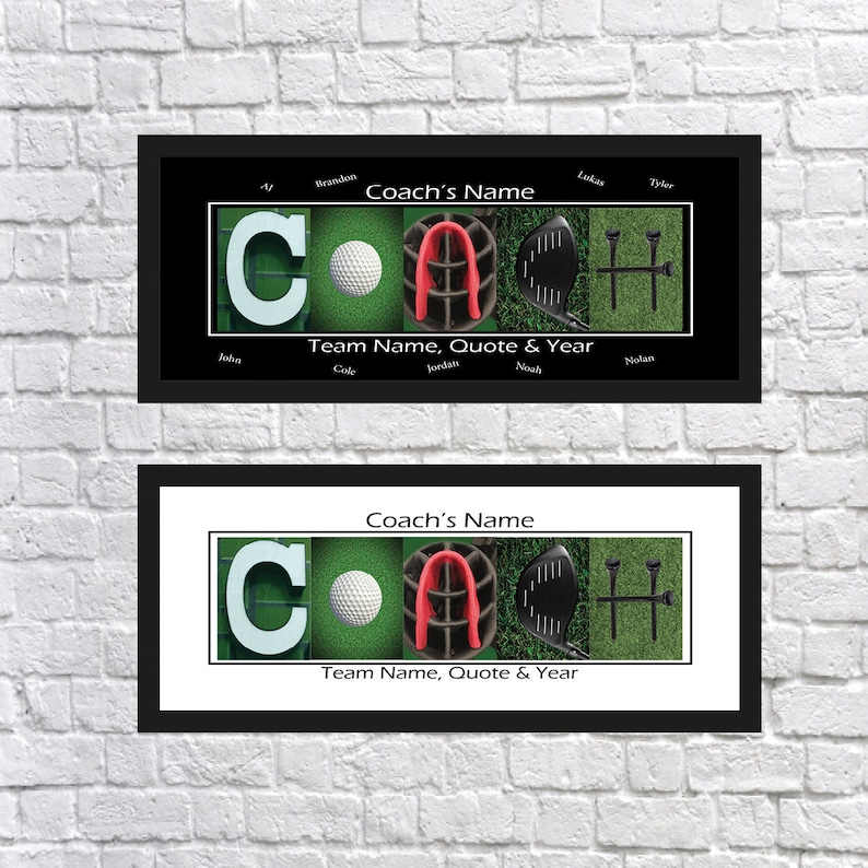 Golf Coach Gift Golf Coach Team Gift Golf Coach Print Gift - Etsy