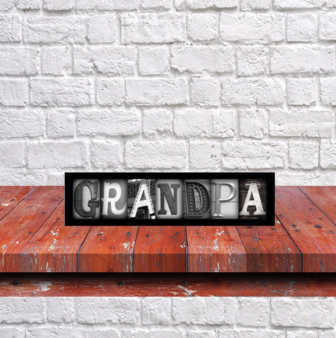 Grandpa Name Magnet Best Grandpa Gift Gift From Grandchild - Etsy