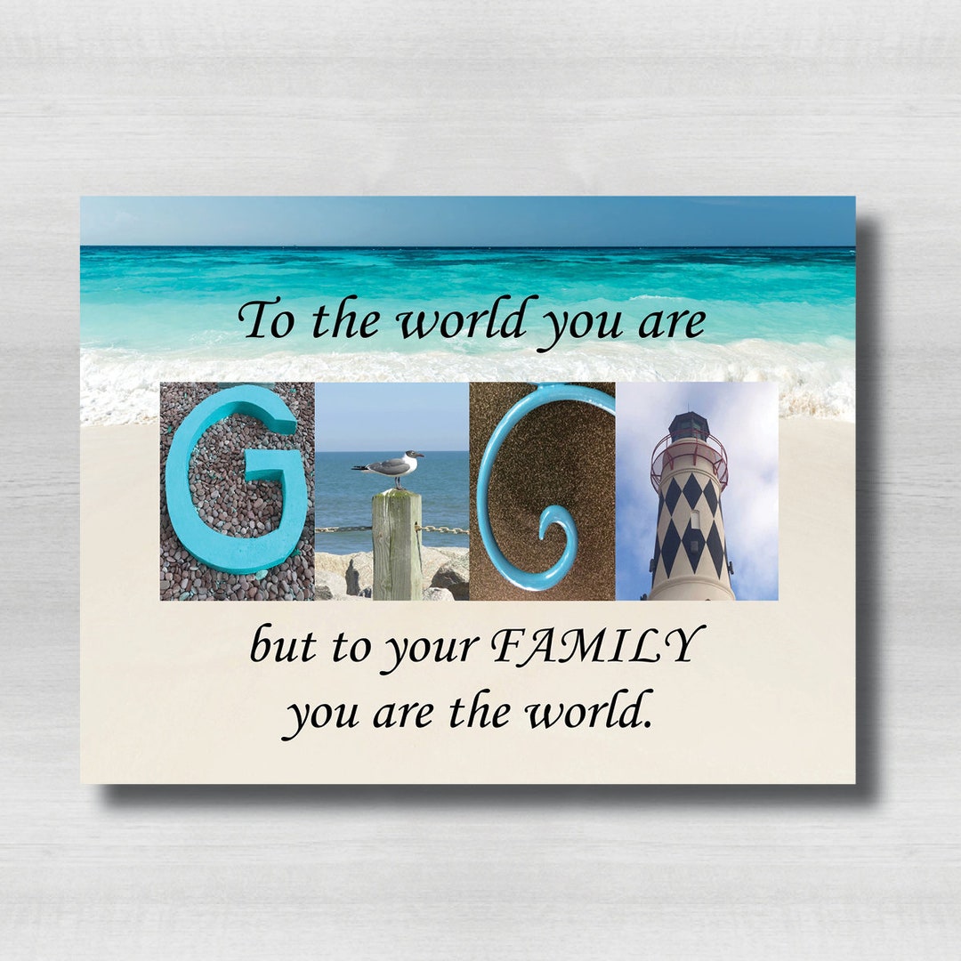 Gigi Sign Alphabet Art Word Name Best Grandma Gift Letter - Etsy