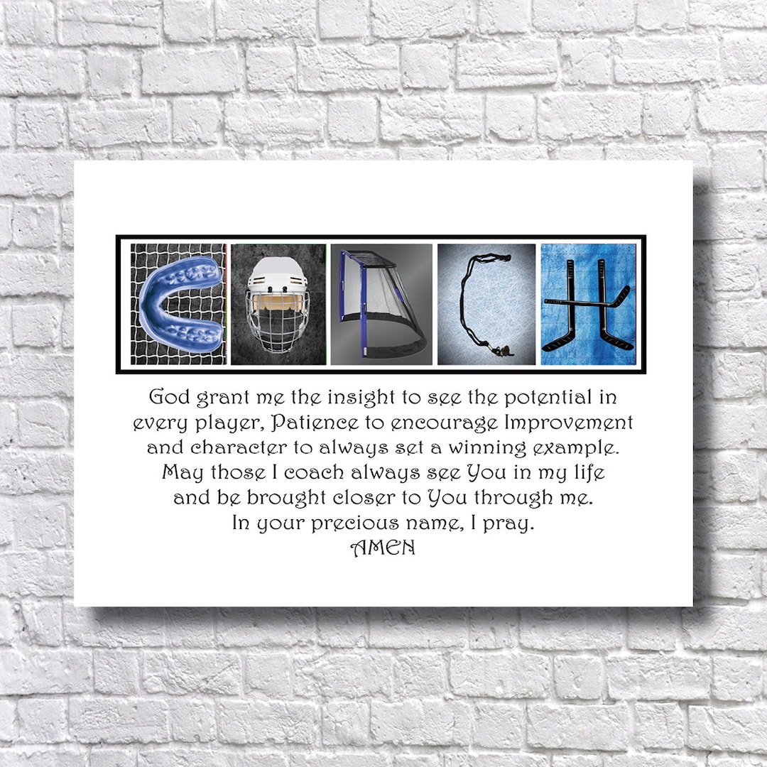 Coaches Prayer, Hockey Coach Gift, Coach Appreciation, Coach Thank You ...