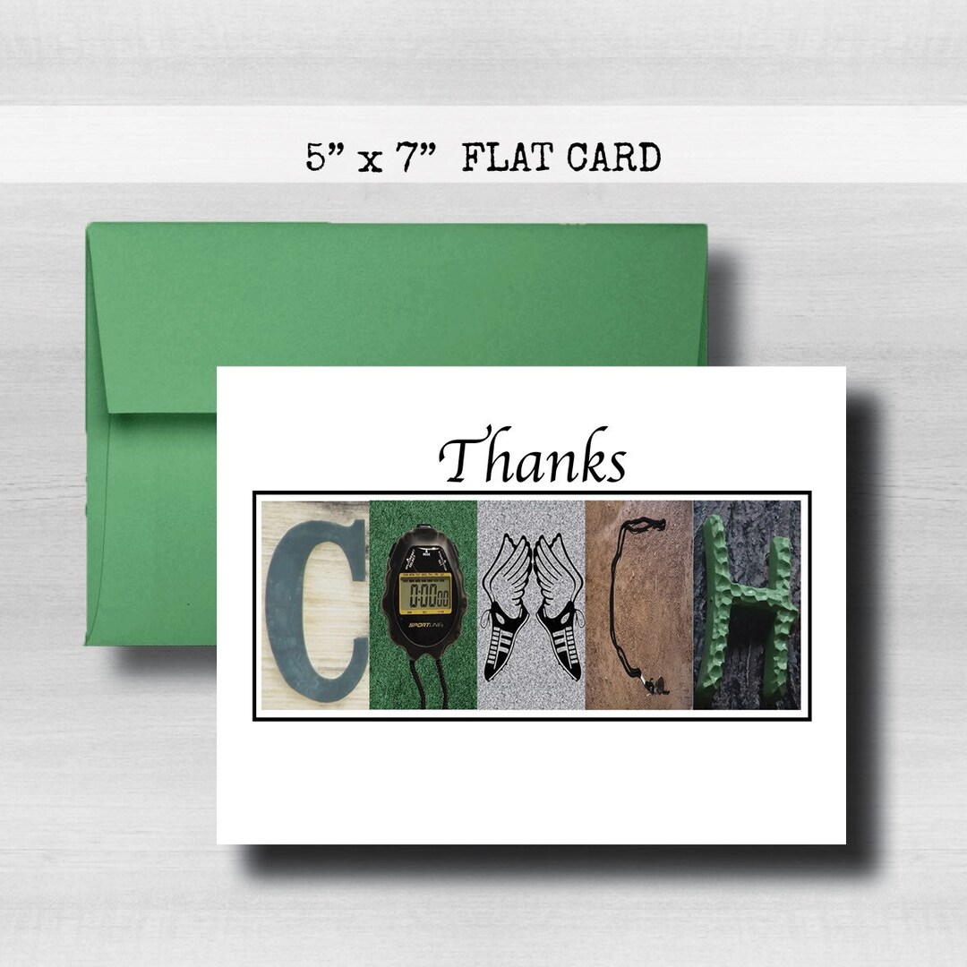 Cross Country Thank You Card, Personalized, Girls and Boys, Best Coach ...