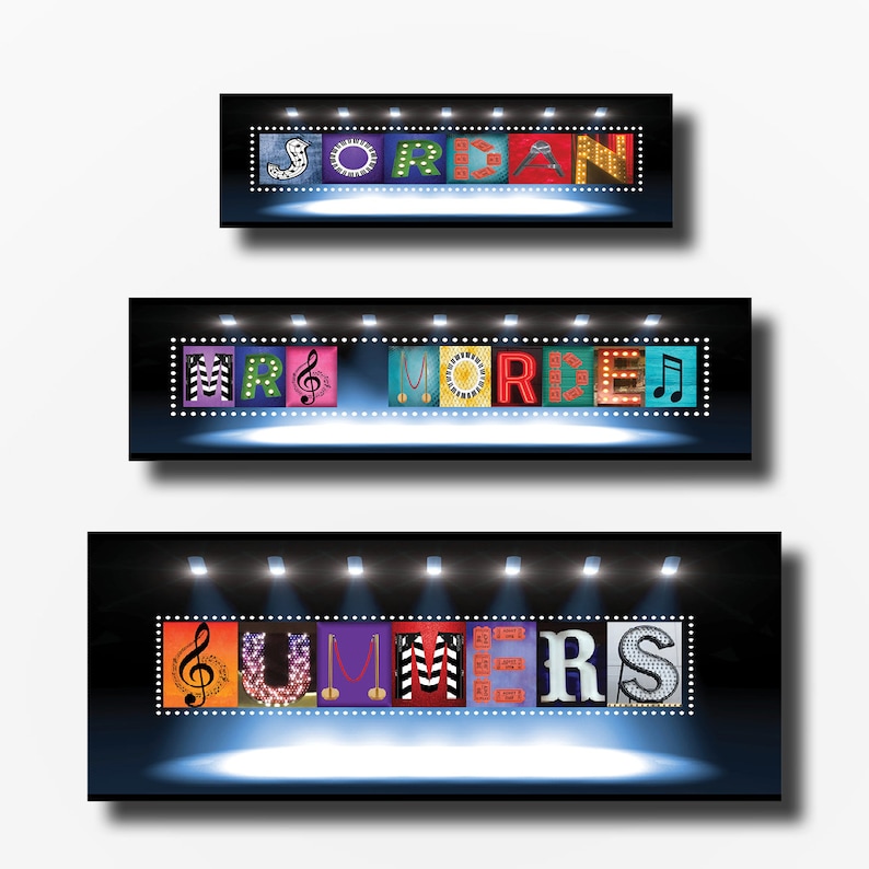 Personalized DIY Theater Name Sign Drama Club High School Stage Crew ...