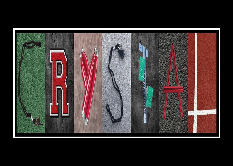 Letter Name Art Track Print Track Player Gift Track and | Etsy