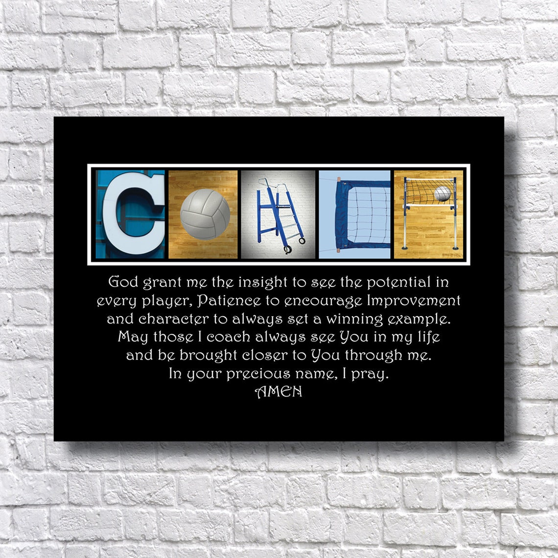 Volleyball Coaches Prayer Gift Volleyball Volleyball Prayer - Etsy