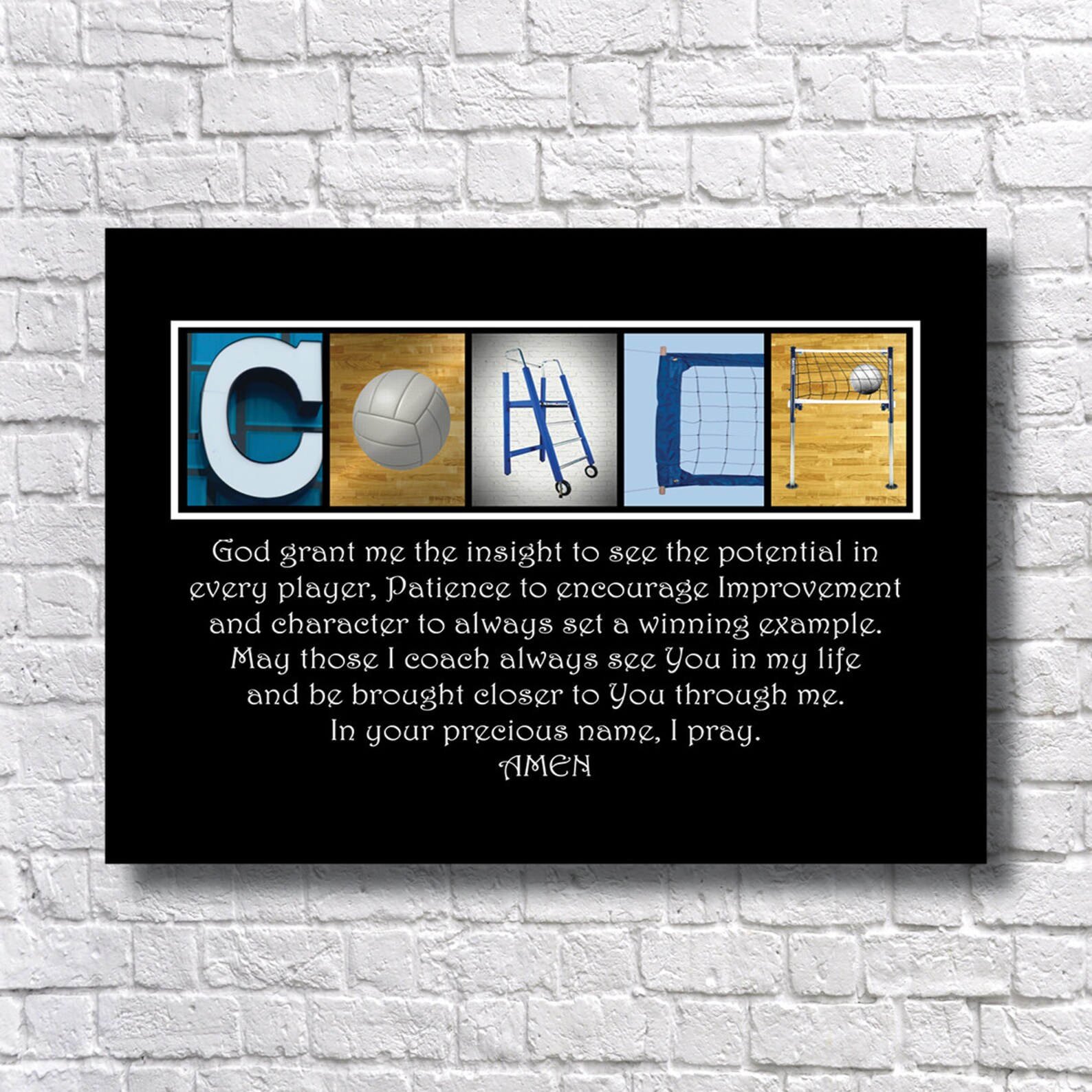 Volleyball Coaches Prayer Gift Volleyball Volleyball Prayer - Etsy