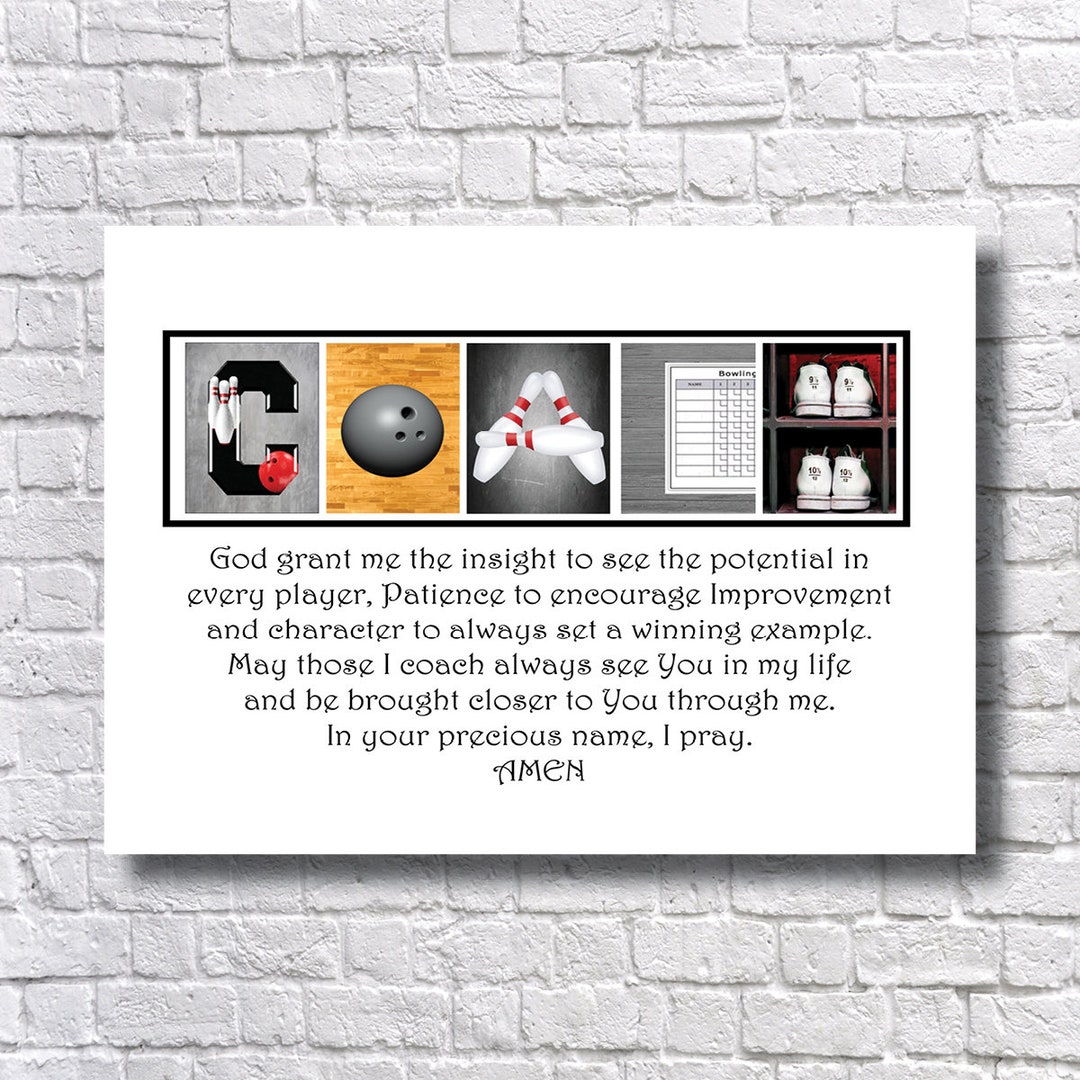 Bowling Coaches Prayer Gift, Bowling, Bowling Prayer, Bowling Coach ...