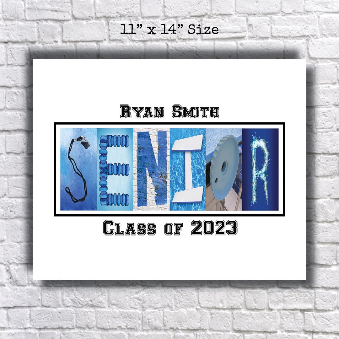 Senior Swimming 2025, College Grad, Personalized, Graduation Gifts ...
