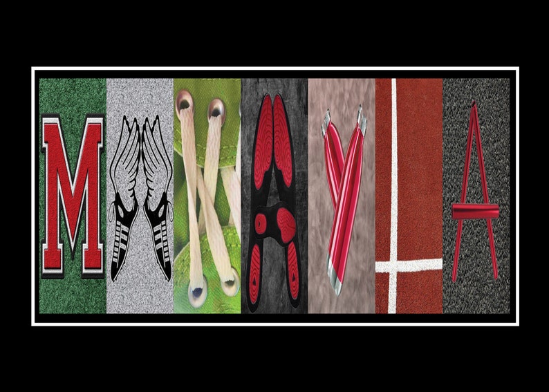 Letter Name Art Track Print Track Player Gift Track and | Etsy