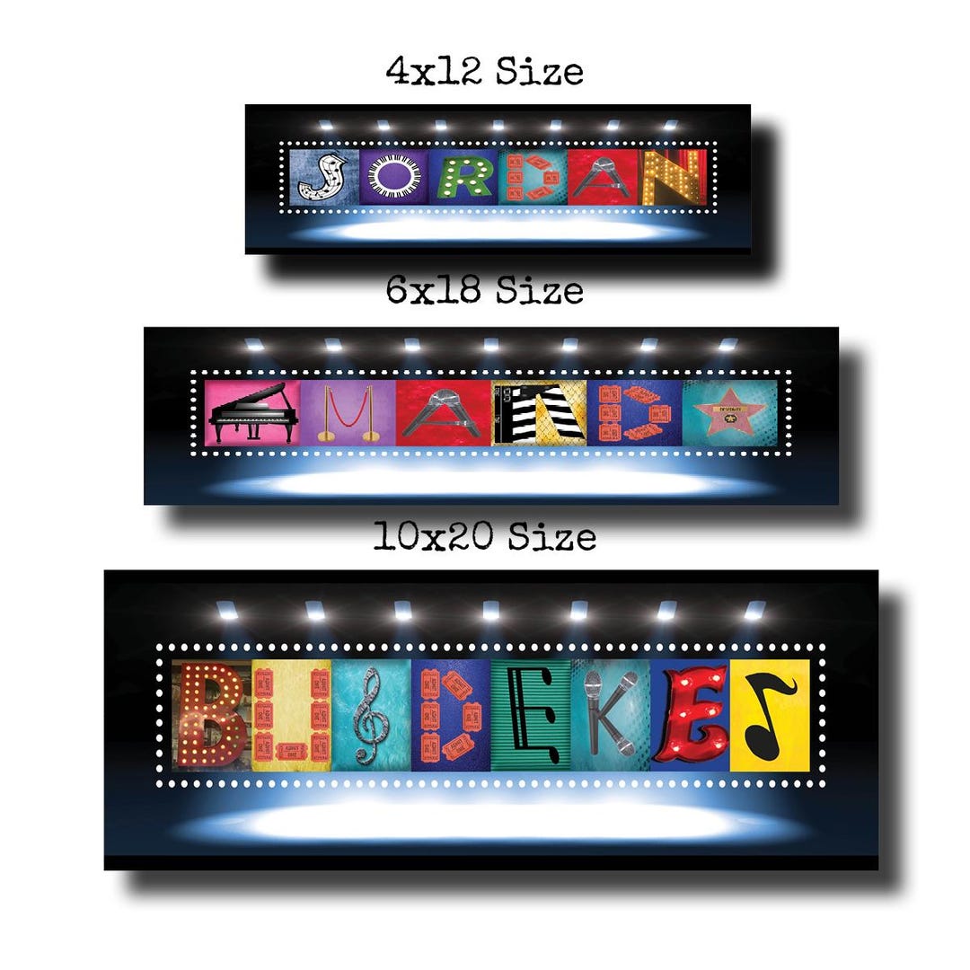 Personalized DIY Theater Name Sign Drama Club High School Stage Crew ...