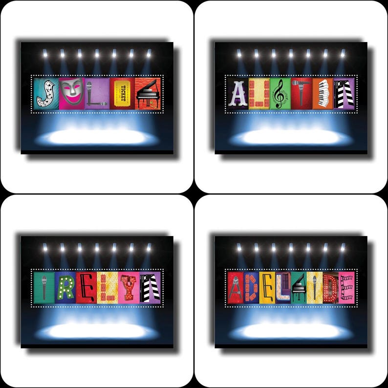 Personalized DIY Theater Name Sign Drama Club High School Stage Crew ...