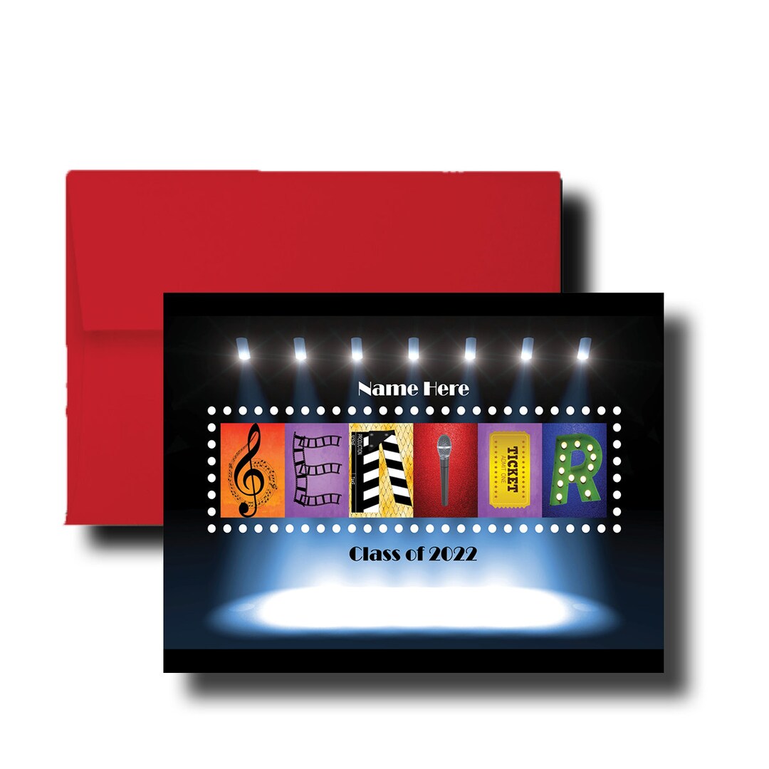 Custom DRAMA Graduation Card, Senior Class of 2025, THEATER, College ...