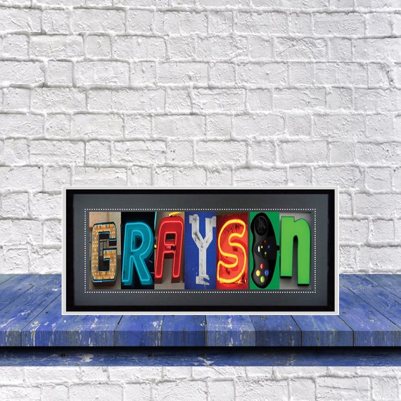 Video Gamer Sign Video Name sign for Gamer Gamer Gift Nerd | Etsy