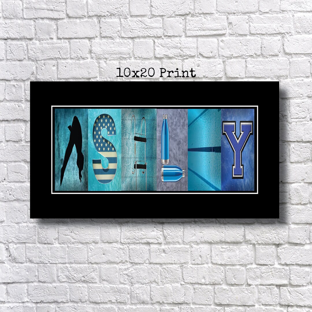 Diving Art, Dive Print, Name Art Dive, Senior Diver Gift, Personalized ...