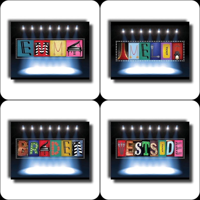 Personalized DIY Theater Name Sign Drama Club High School Stage Crew ...