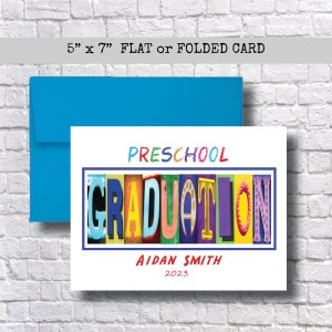 Personalized Preschool Graduation Card, Pre-k Grad, Congrats, Class of ...