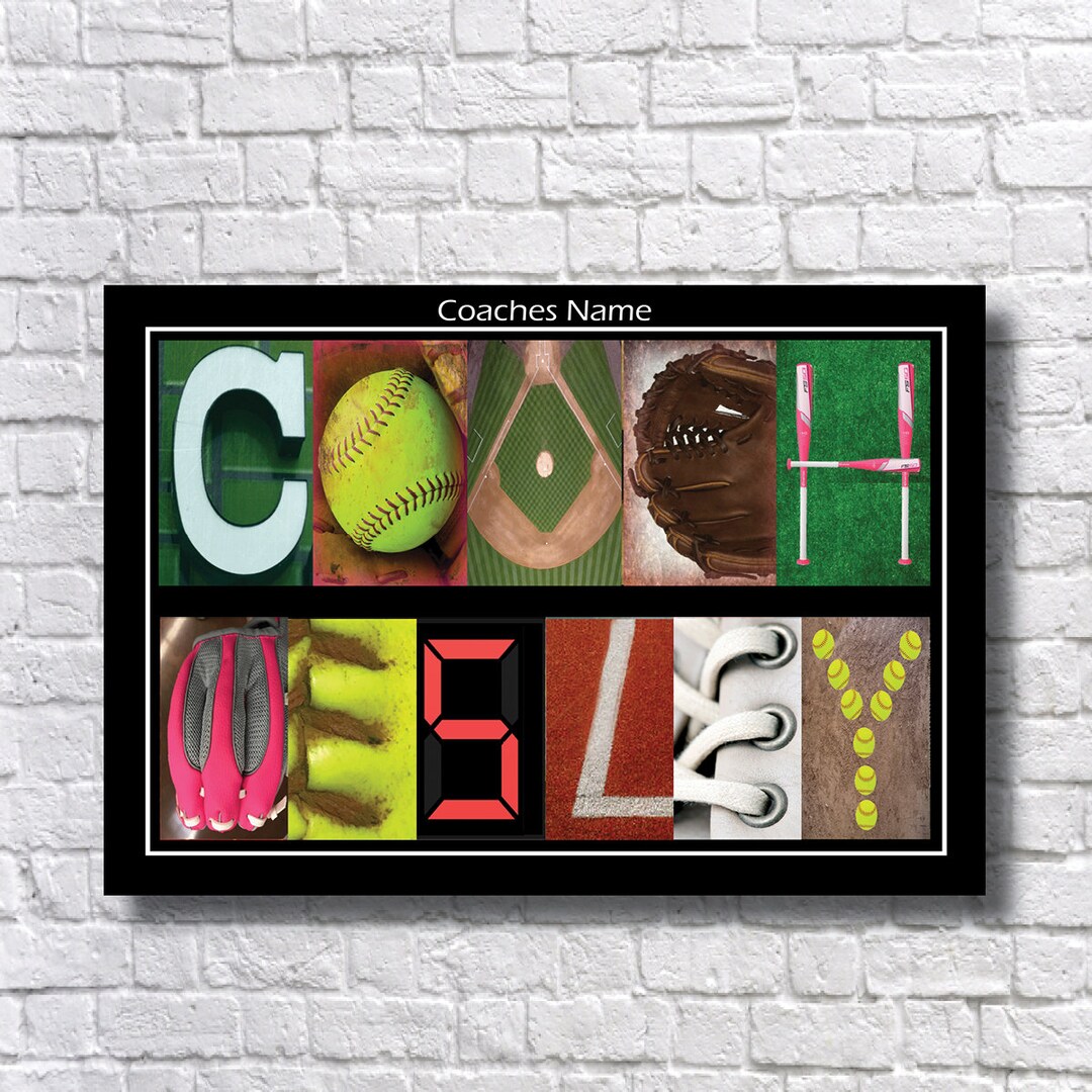 Softball Art, Softball Team Gift, Coach Sign, Softball Dad, Softball ...