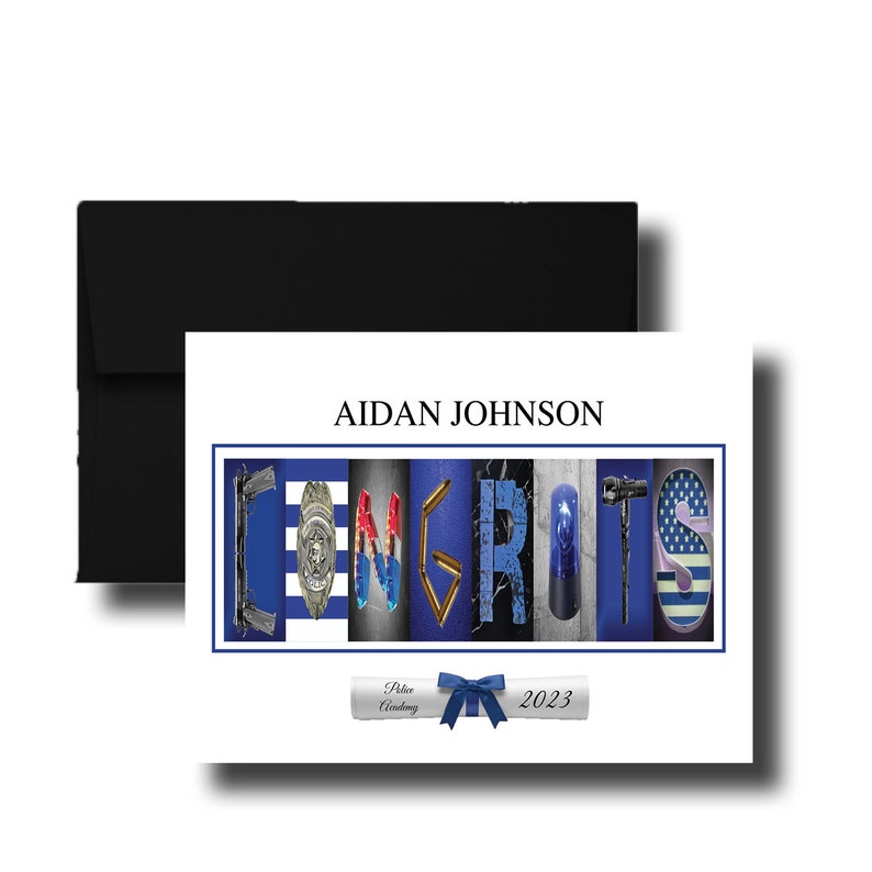 Police Academy Graduation Card Personalized, Officer, Law Enforcement ...