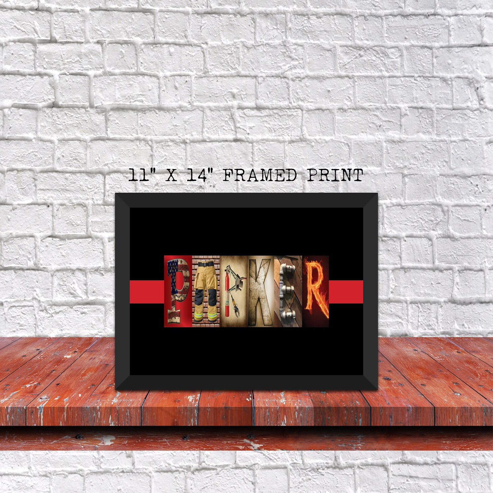 Firefighter Letter Art Firefighter Firefighter Wife - Etsy