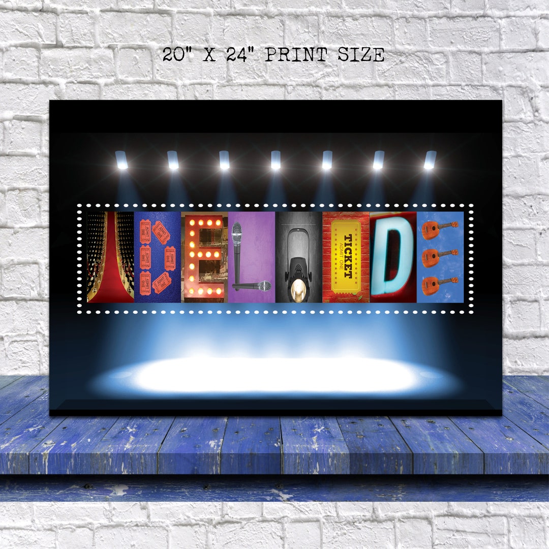 Theater Name Sign, Drama Club Gift, Stage Crew Gift, Vegas Sign ...