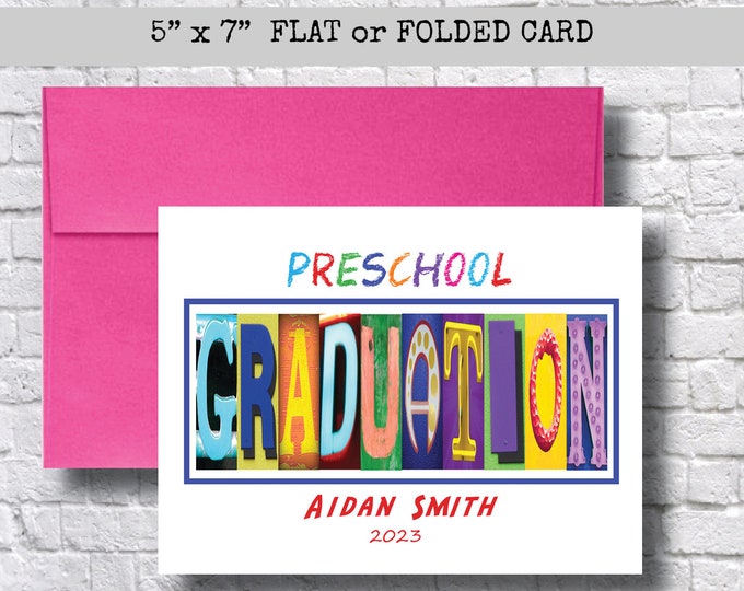 Printable Preschool Graduation Card Printable Graduation Card Cute ...
