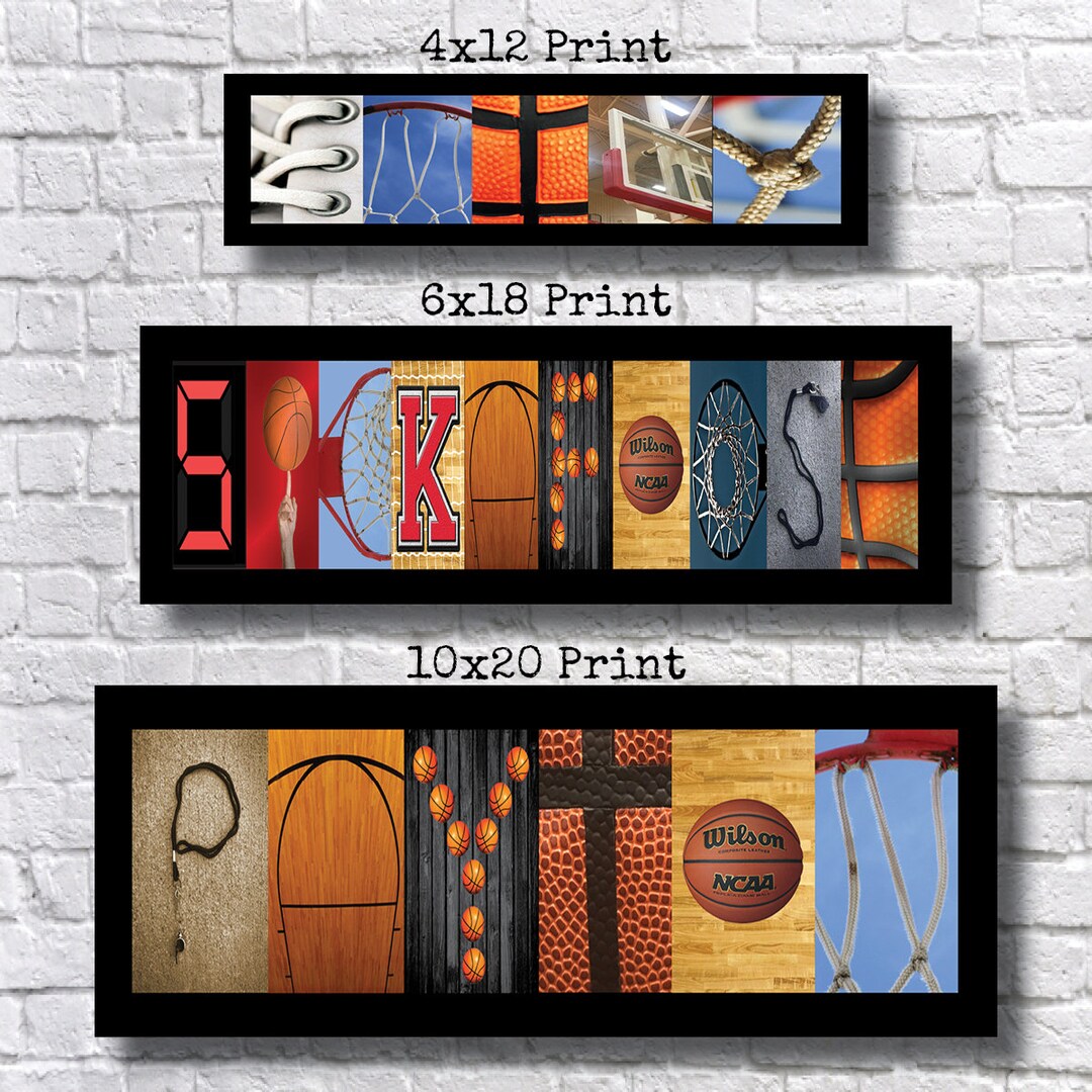Basketball Sign, Basketball Print, Custom Name Art Basketball Print ...