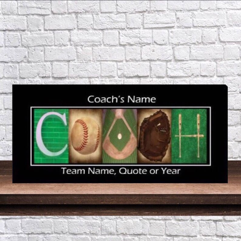 Baseball Coach Sign - Coach Sign - Coach Gift - Alphabet Art Sign ...