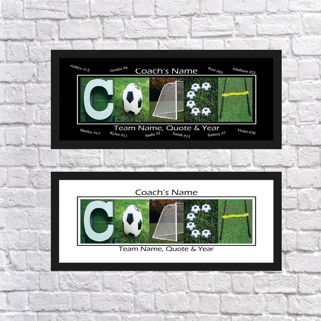 Soccer Coach Gift, Coach Soccer, Alphabet Art Sign, Best Coach Gift ...