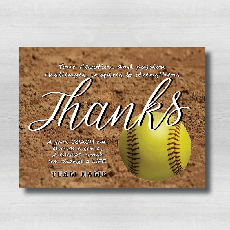 Softball Thank You Gift Softball Retirement Coach Gift Coach - Etsy