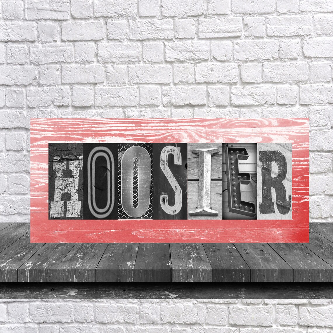 Indiana Hoosier Print Alphabet Art Indiana Hoosiers Print - Etsy