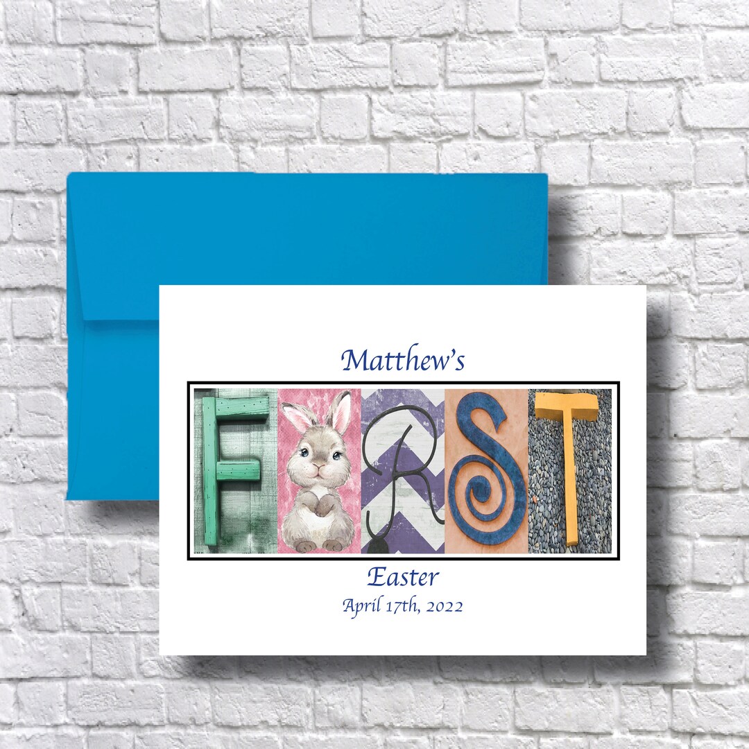 Personalized First Easter Card, Baby's 1st Easter, Grandson ...