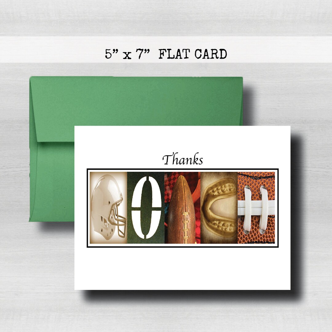 Personalized Football Thank You Card, Coaches Gift, Team Mom Dad ...