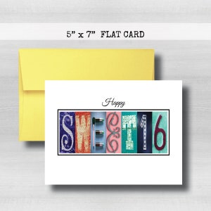 Best Friend Gifts,party Favors, Personalized 16th Birthday Greeting ...