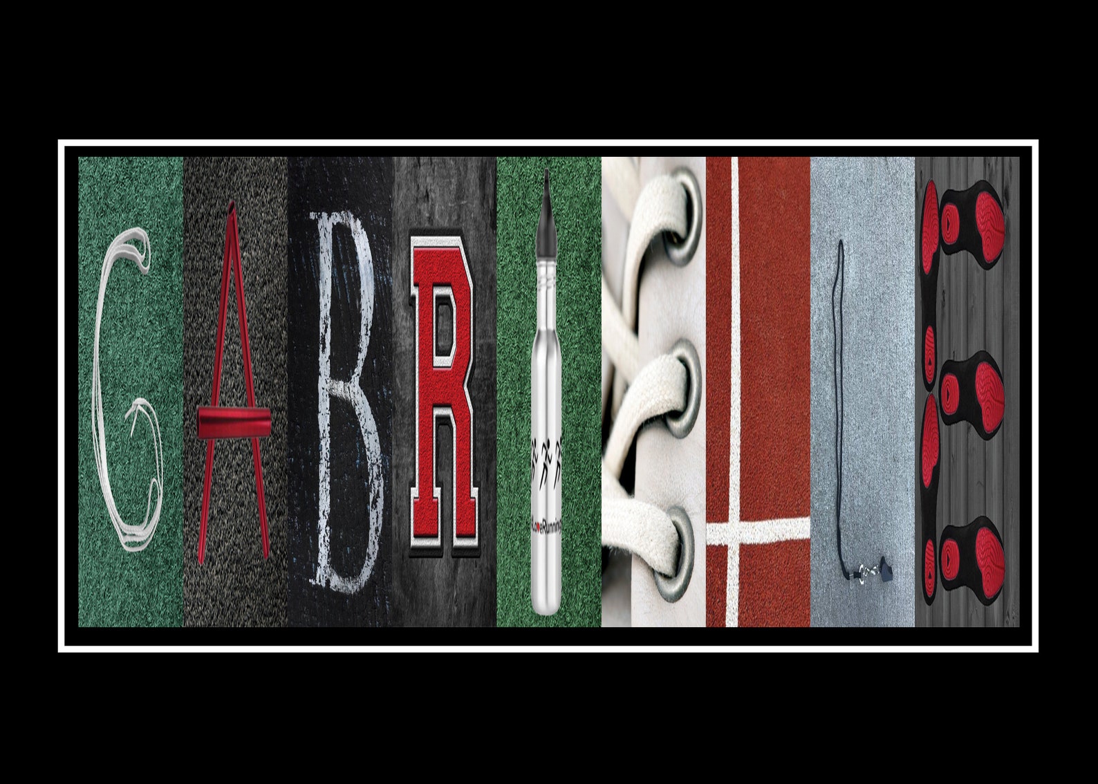 Letter Name Art Track Print Track Player Gift Track and | Etsy