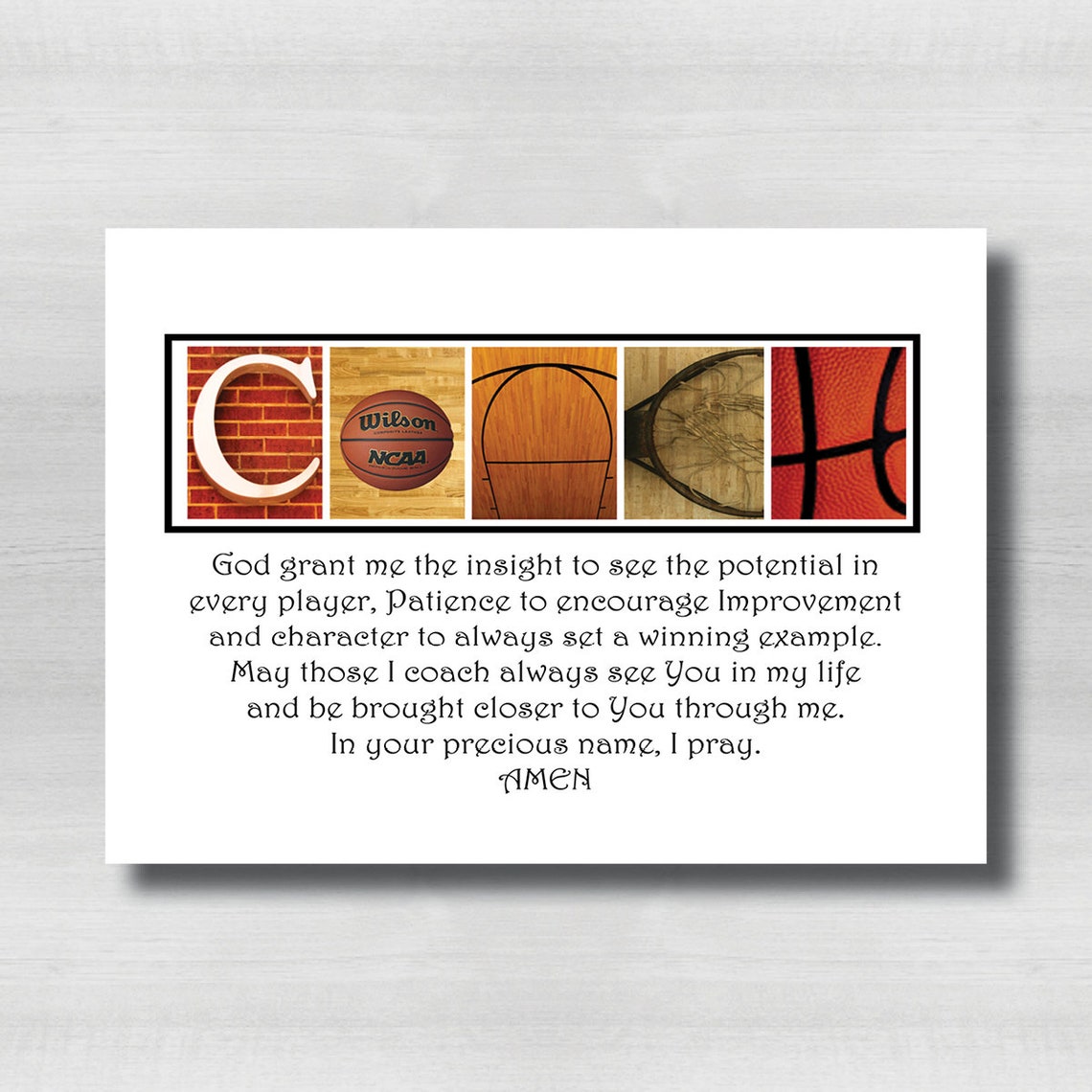 Coaches Prayer Basketball Coach Gift Coach Appreciation - Etsy