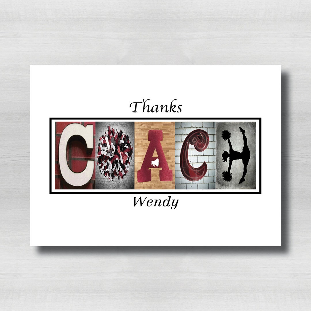 Cheer Thank You, Cheerleading Coach, Cheer Coach Gift, Thank You Cheer ...