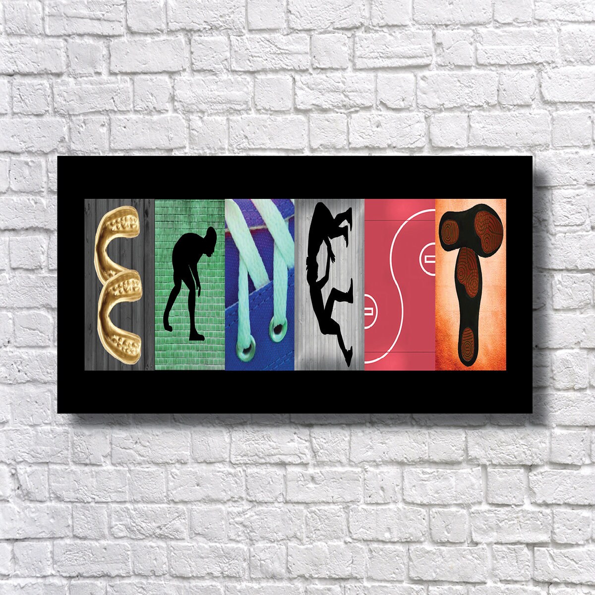 Letter Name Art Wrestling Print, Wrestling Print, Custom Name Art ...