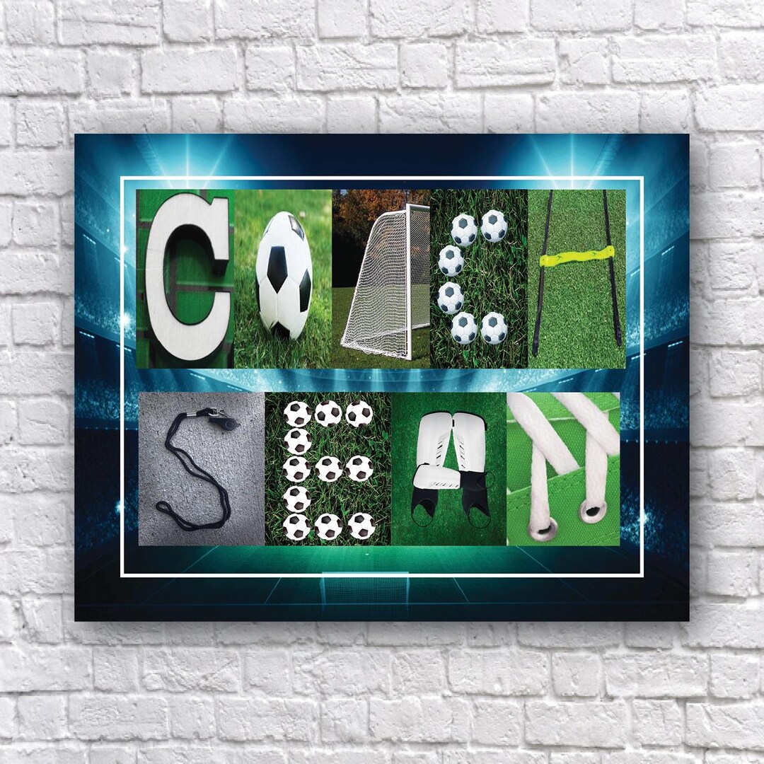 Personalized Soccer Coach Letter Art Gift, Coaches Team Gift ...