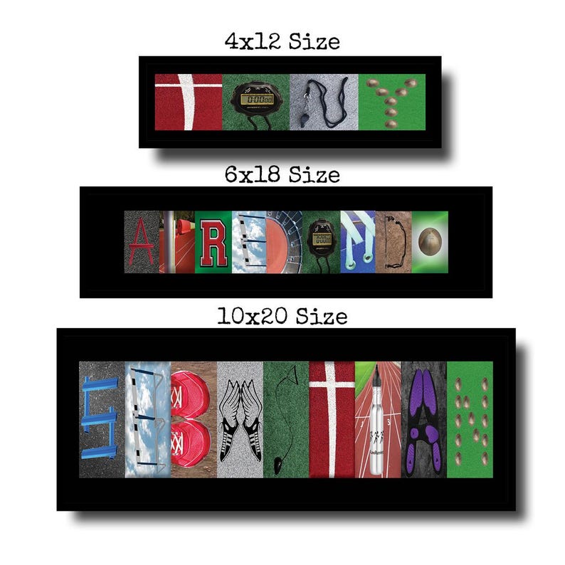 Letter Name Art Track Print, Track Player Gift, Track and Field,track ...