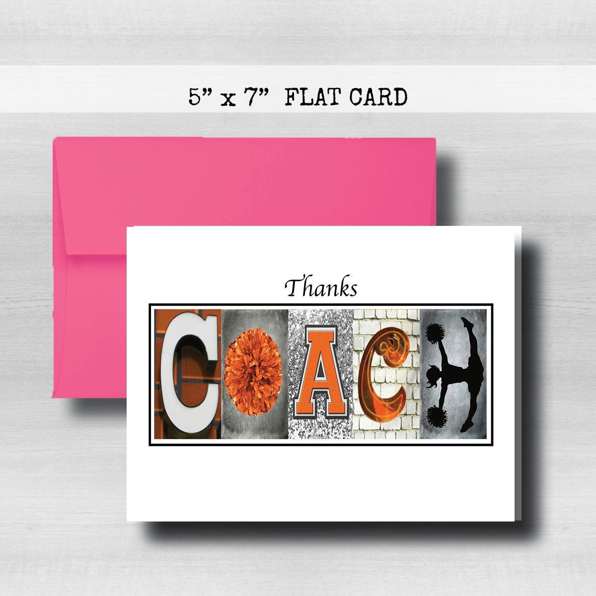 Personalised Cheerleader Card, Thank You, Personalised Team Party Card ...