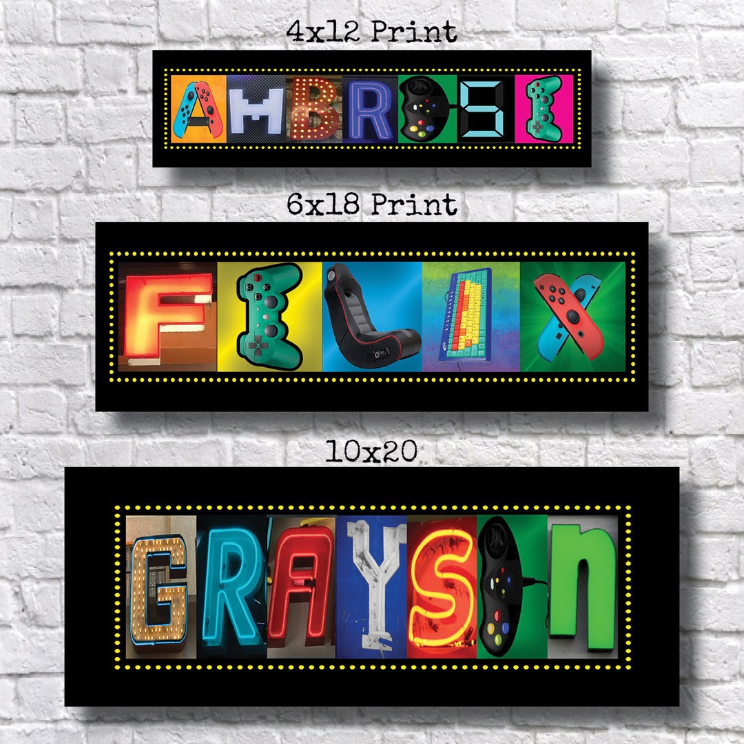 Video Gamer Sign, Video Name Sign for Gamer, Gamer Gift, Nerd Gift ...