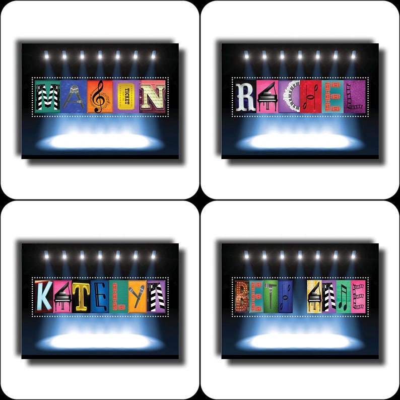 Personalized DIY Theater Name Sign Drama Club High School Stage Crew ...
