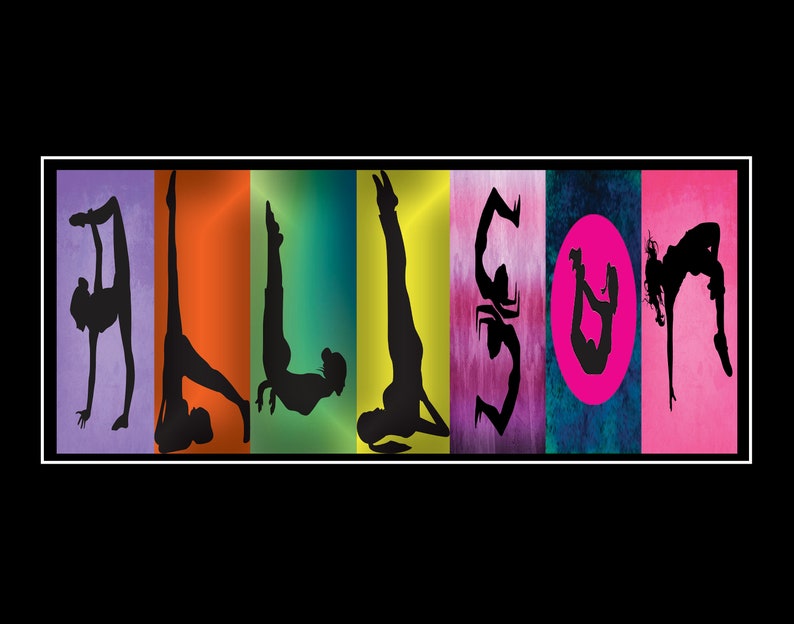 Dance Name Art Team Gift Dancer Gift Ballerina Letter | Etsy