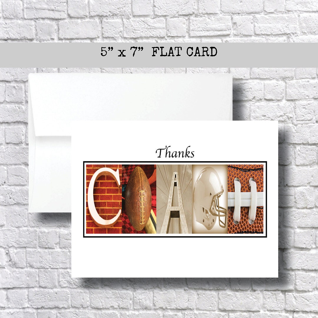Personalized Football Card, Football Coach Gift, Football Cards ...