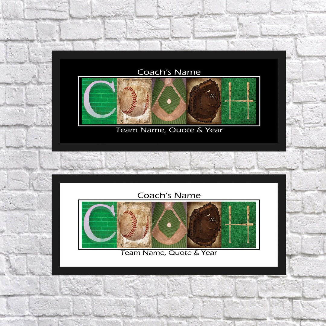 Baseball Coach Sign - Coach Sign - Coach Gift - Alphabet Art Sign ...