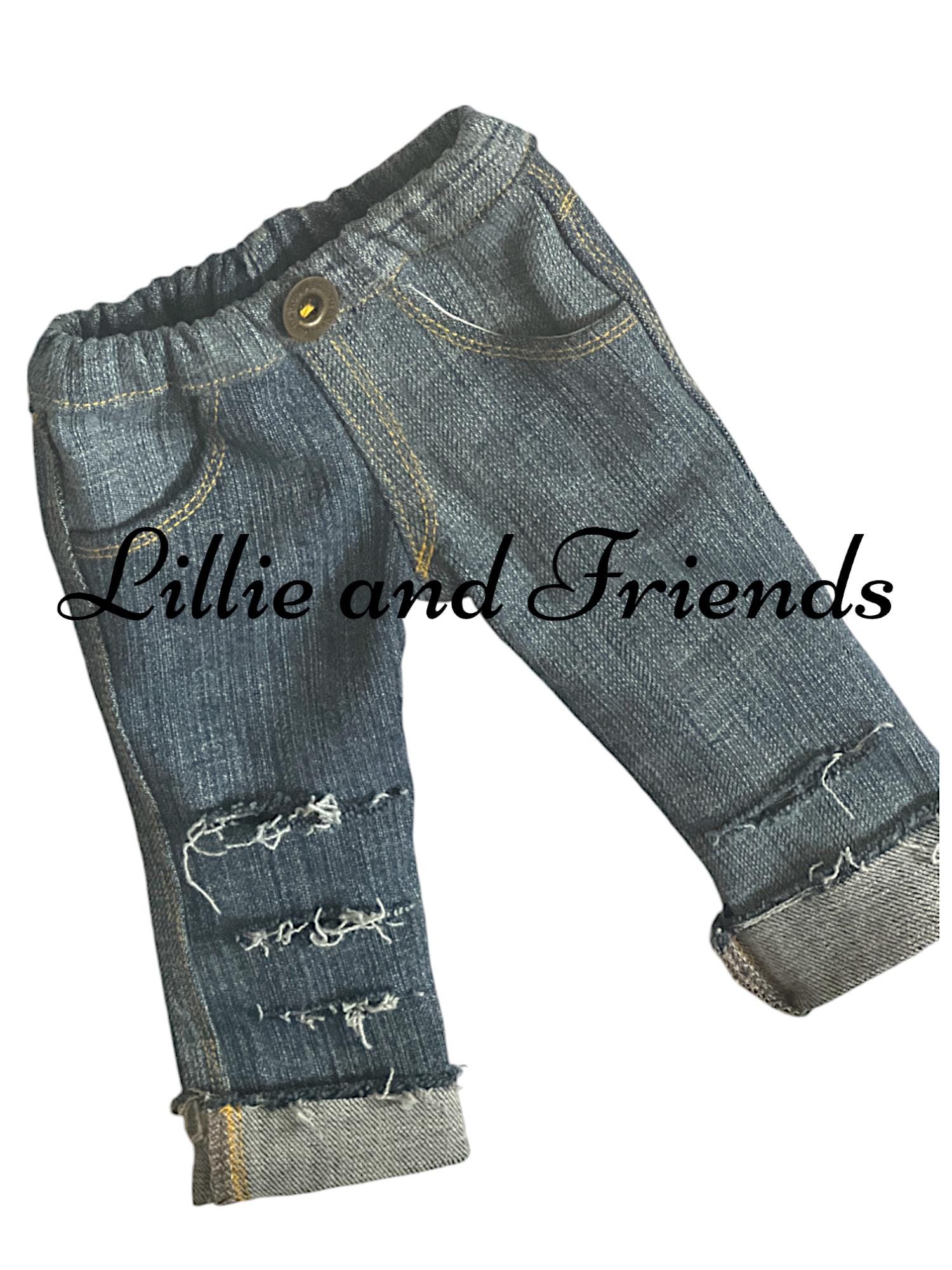 18 Inch Doll Distressed Ripped Denim Jeans - Etsy