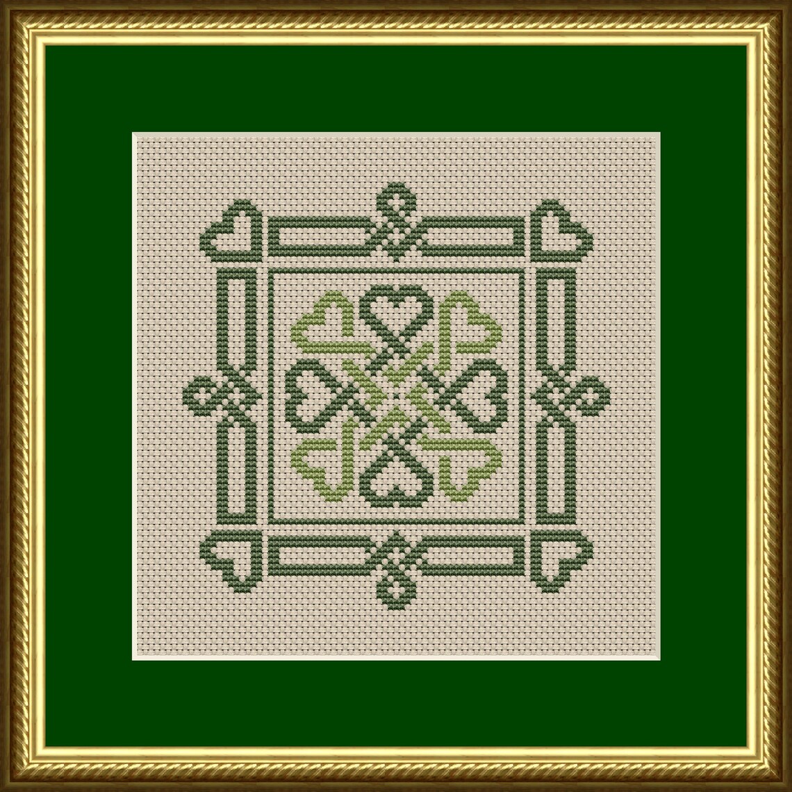 Celtic Hearts Cross Stitch Pattern PDF Instant Download Happiness is ...