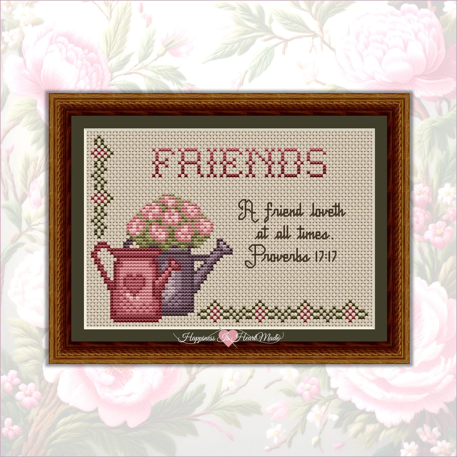 Bible Verse Cross Stitch Pattern PDF Download Friend Loveth at All ...