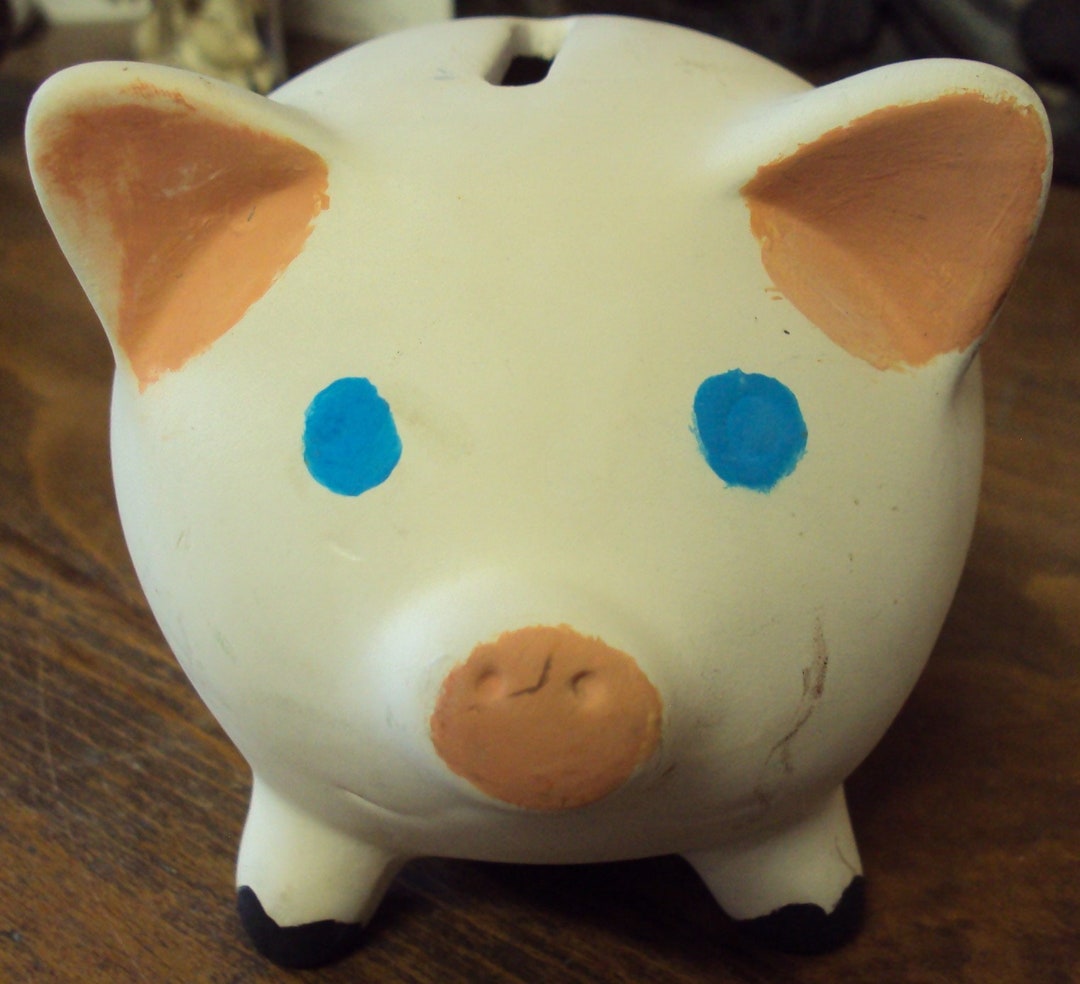 Pig-shaped Piggy Bank From the 1970s. It Can Be Repainted. - Etsy