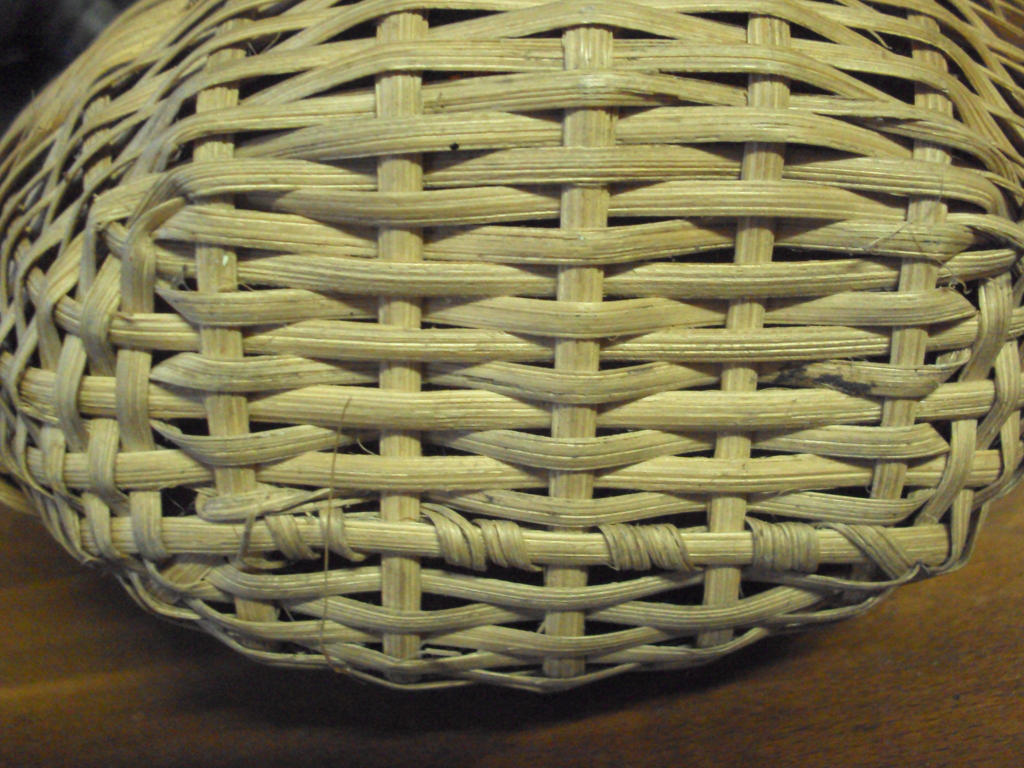 Small Round Bottle Dressed in Wicker With Its Porcelain Stopper Dating ...