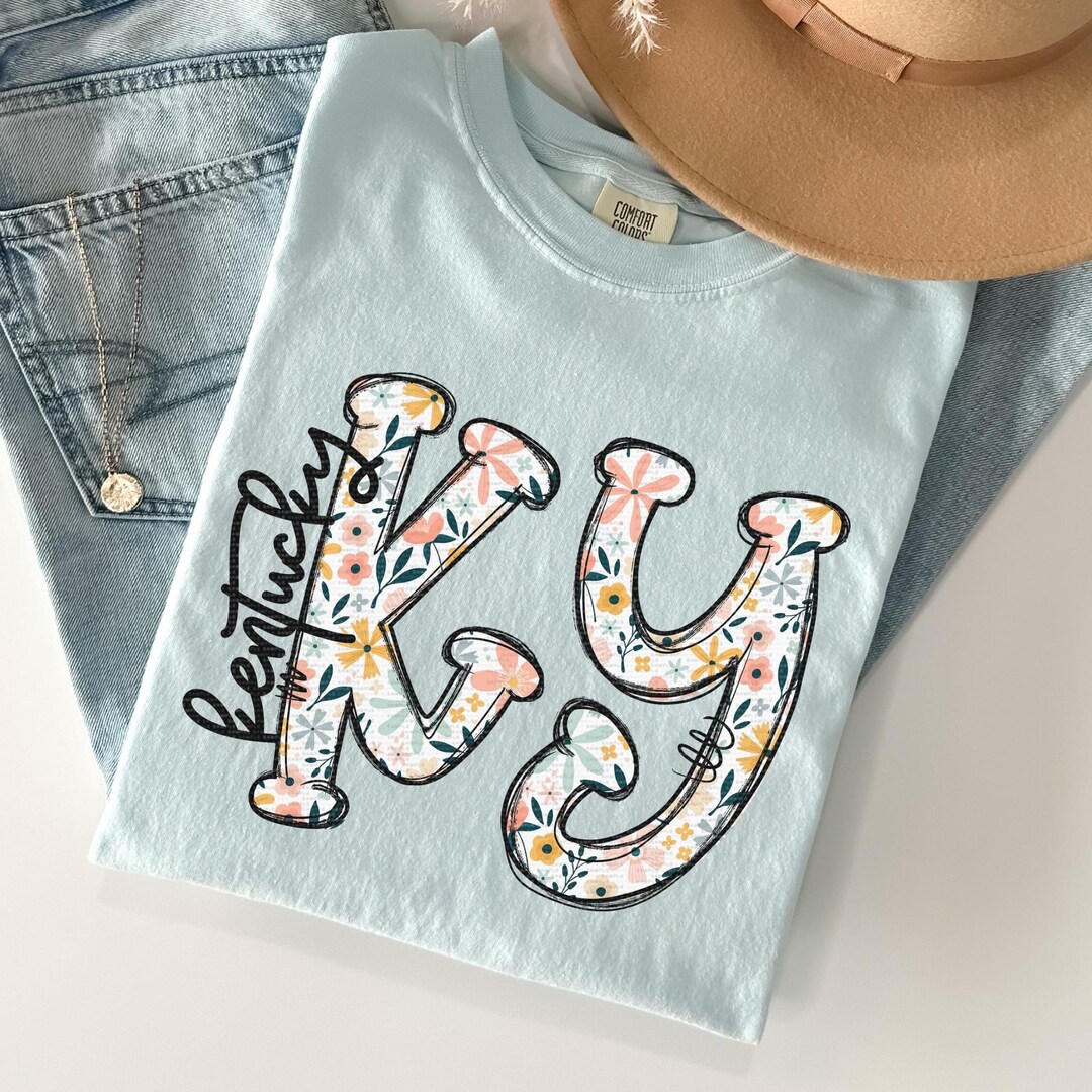 Kentucky Floral Shirt | Pastel Kentucky Tshirt | Flowers Ky Shirt ...